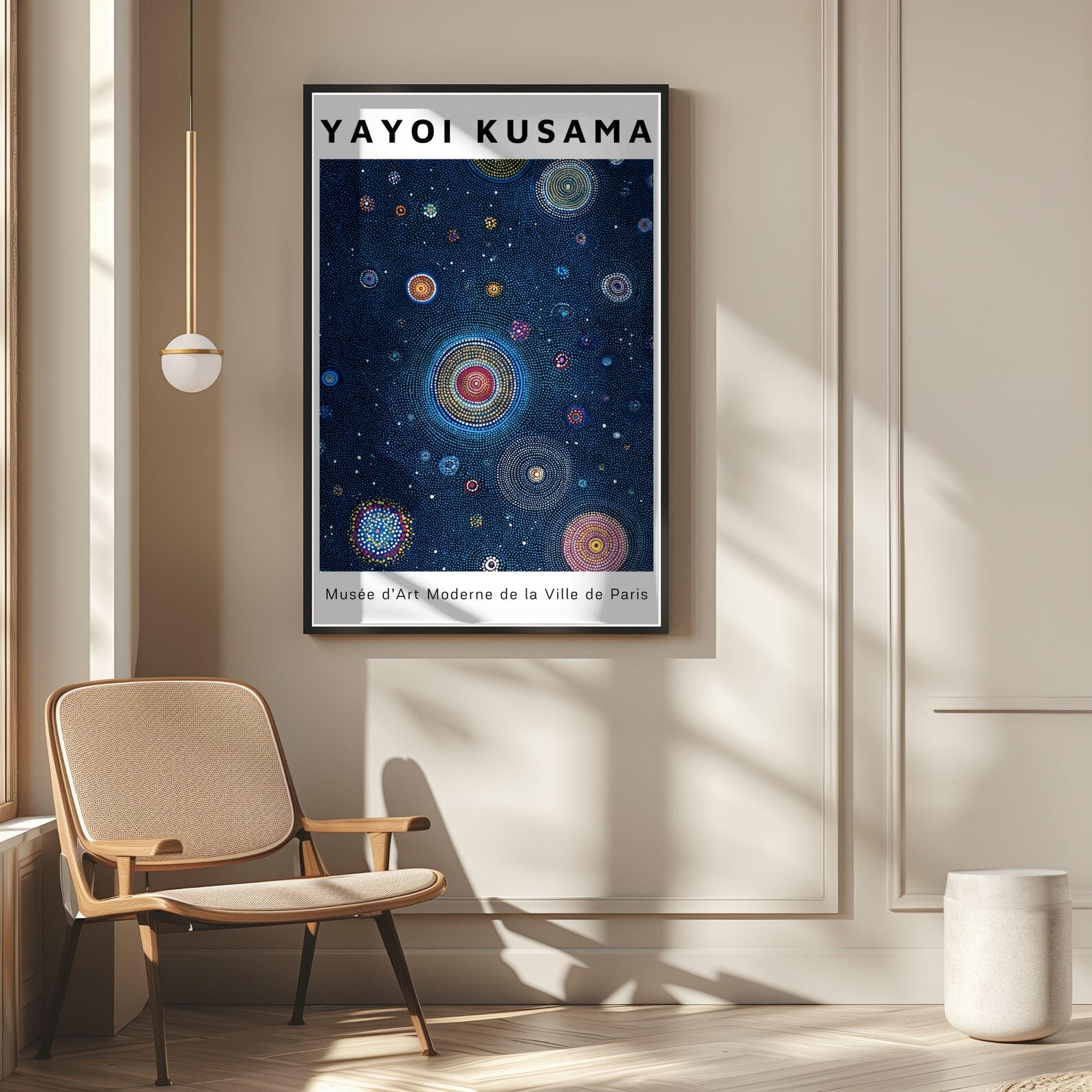 Póster inspirado en Yayoi Kusama, impresión de arte moderno de punto ...