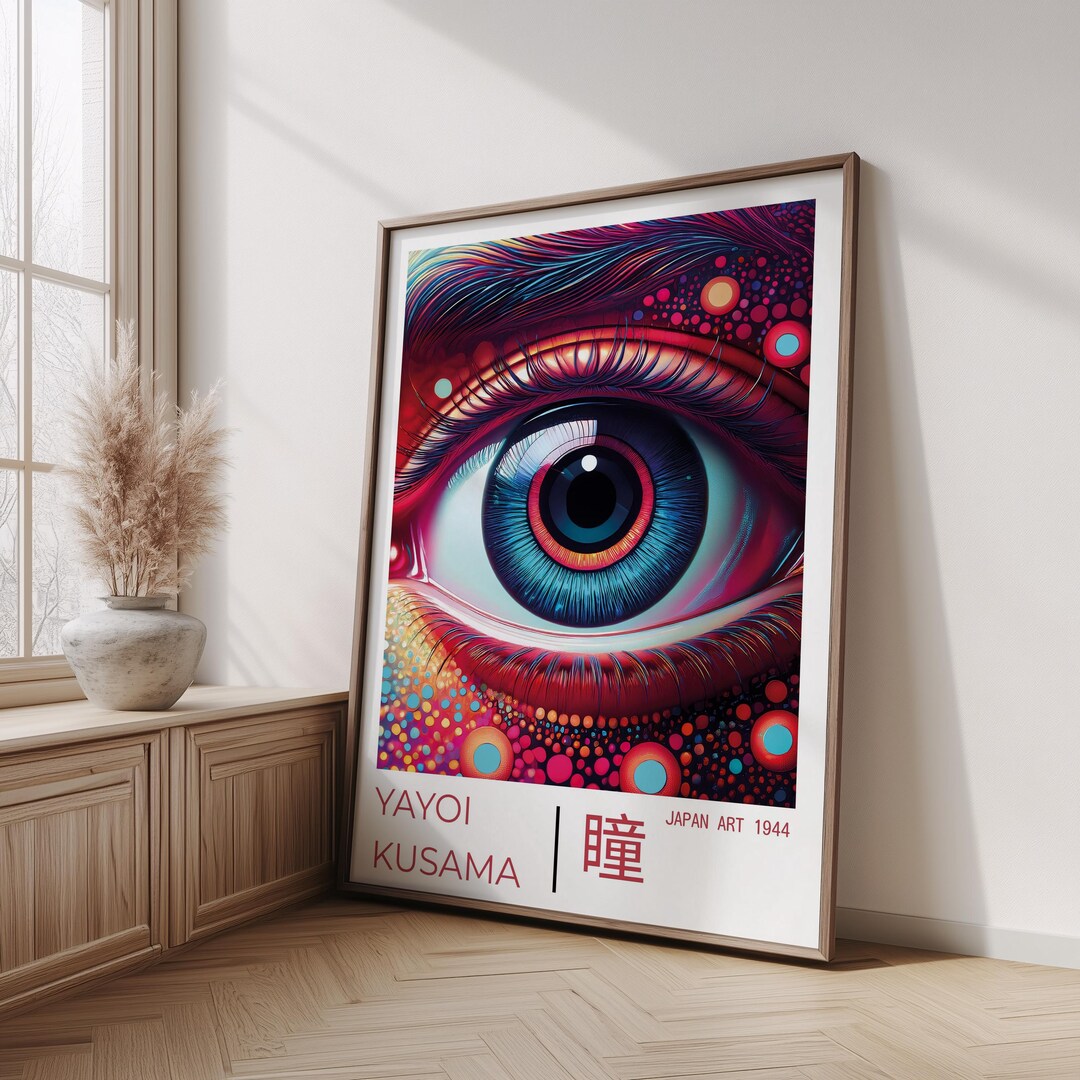 Yayoi Kusama Colurful Eye Poster - Abstract Yayoi Kusama Print as ...