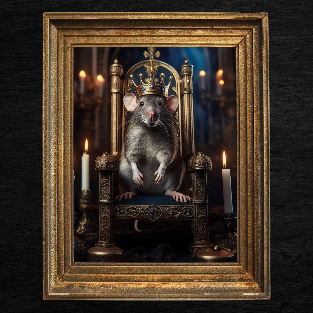 Vintage Rat King Poster, Art Poster Print, Home Decor, Animal Lover ...