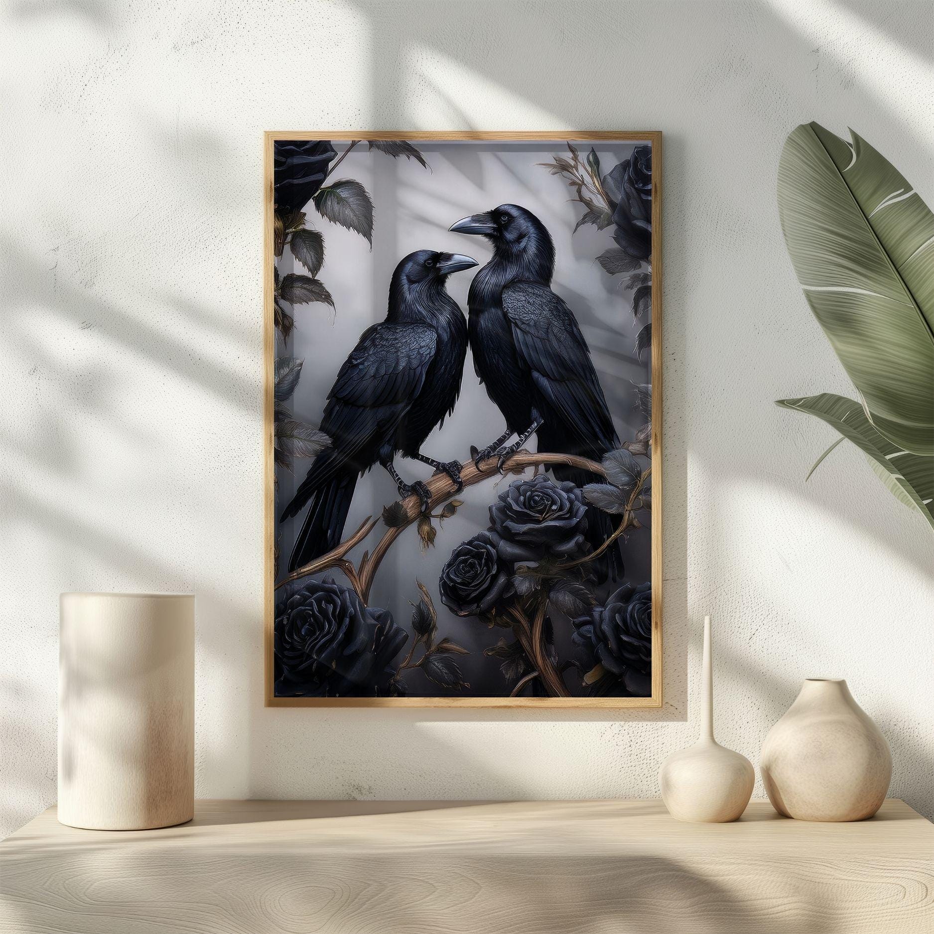 Gothic Romantic Raven Couple, Vintage Poster, Retro Wall Art Art Poster ...