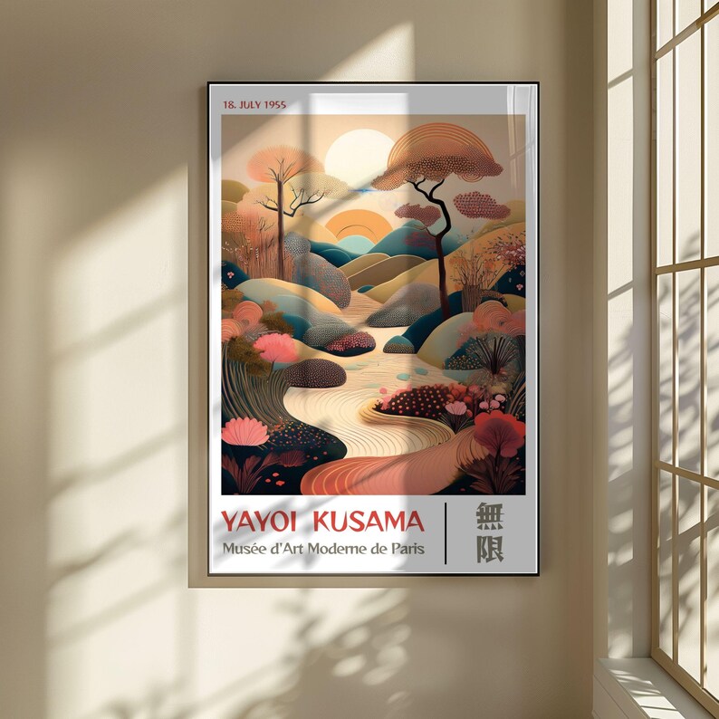 Yayoi Kusama Poster, Yayoi Kusama Inspired, Abstract Yayoi Kusama Print ...