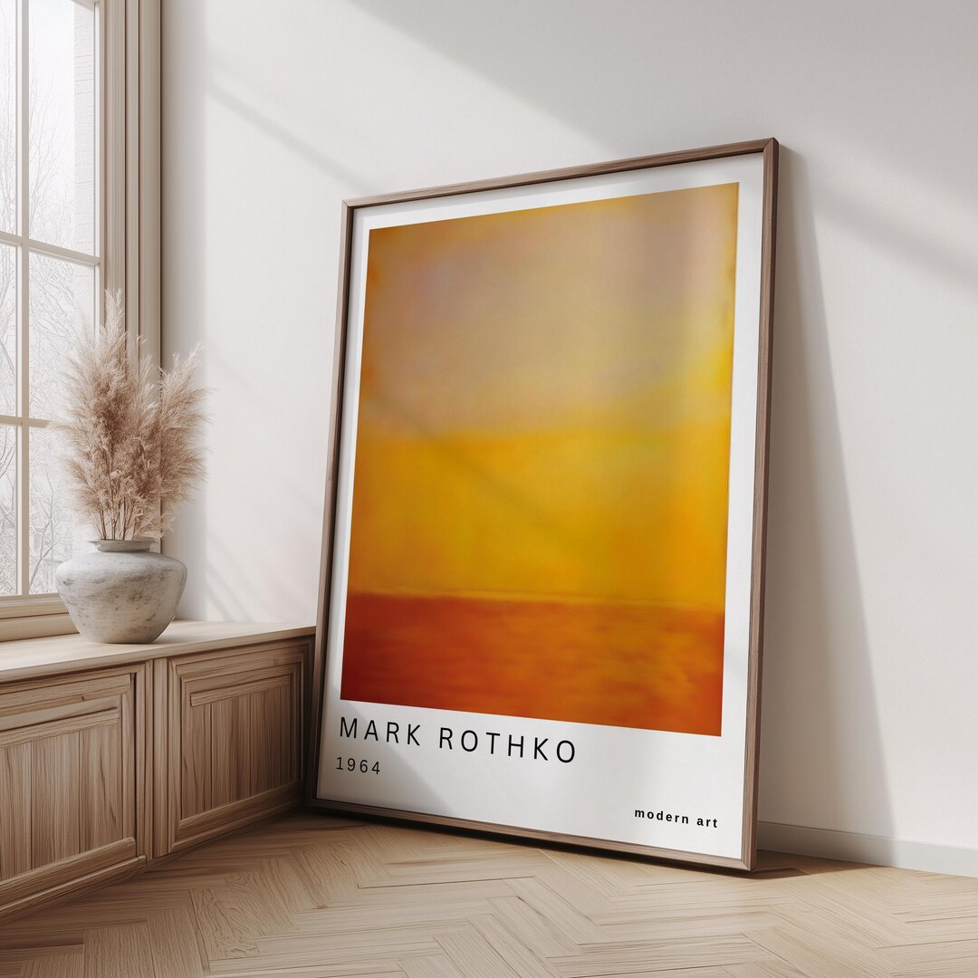 Mark Rothko Inspired Sunset Abstract Art Poster – Warm Gradient Modern ...