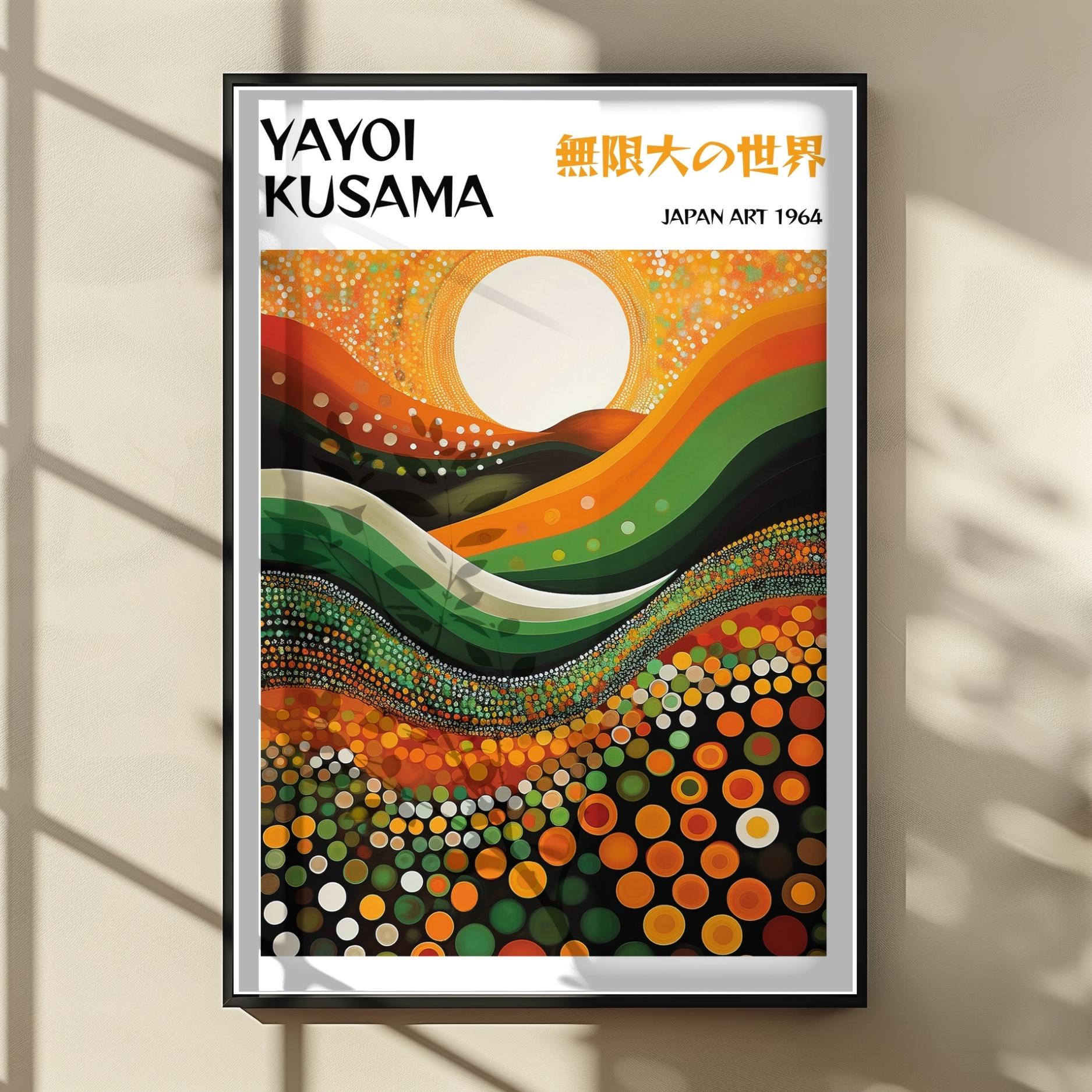 Yayoi Kusama Poster - Abstract Yayoi Kusama Print as Japanese Room ...