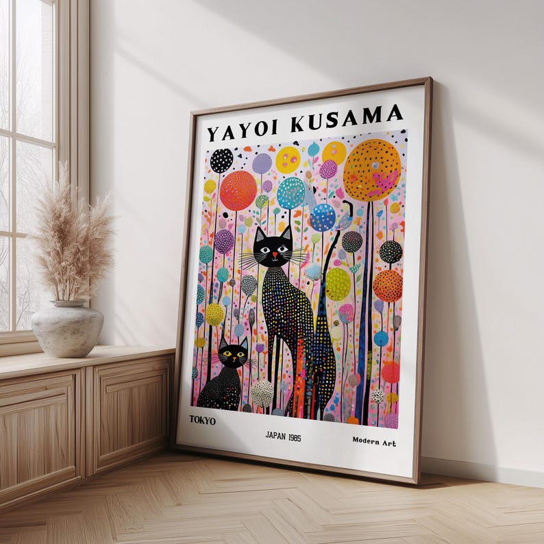 Yayoi Kusama Print, Japanese Art, Yayoi Kusama Poster, Whimsical ...
