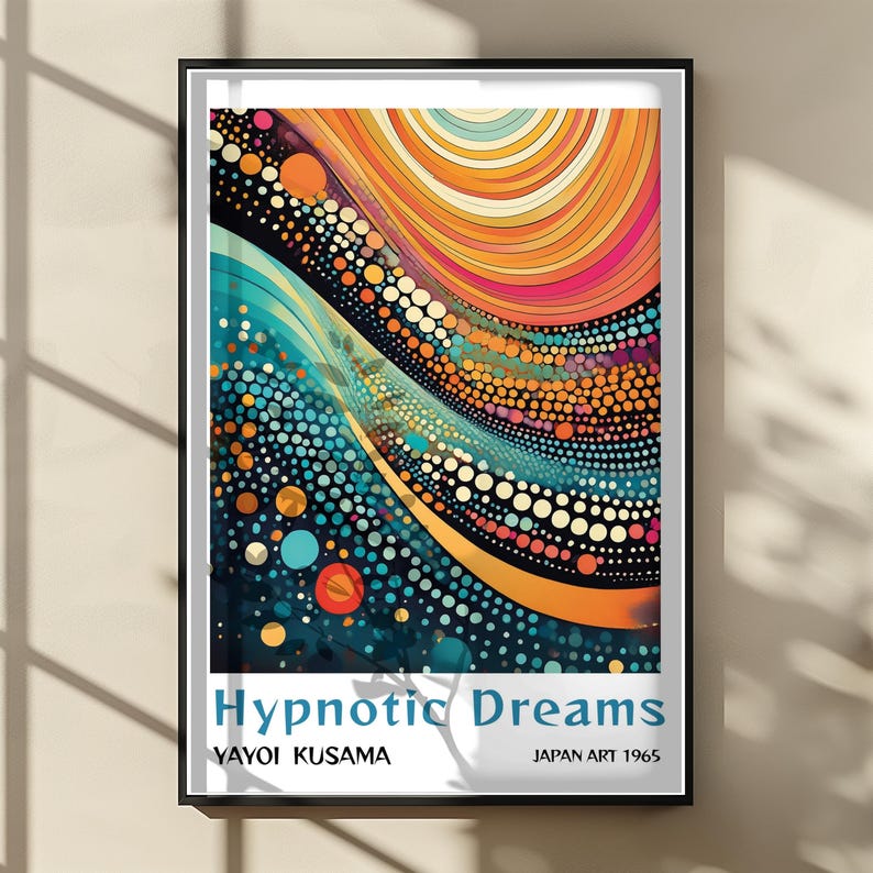 Yayoi Kusama Poster - Abstract Yayoi Kusama Print as Japanese Wall Art ...