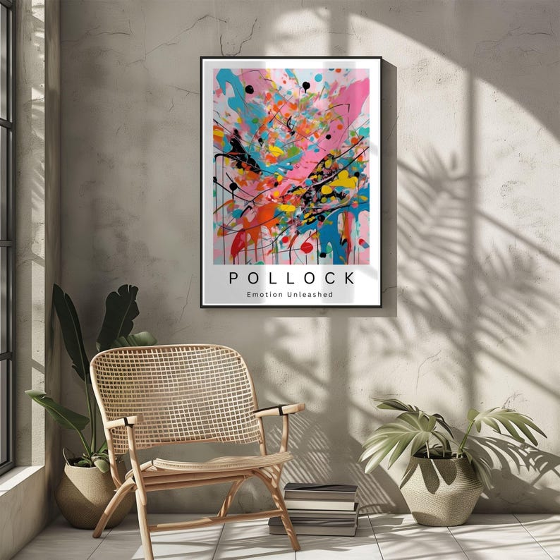 Jackson Pollock Poster - Modern Colorful Wall Art | Trendy Wall Art ...
