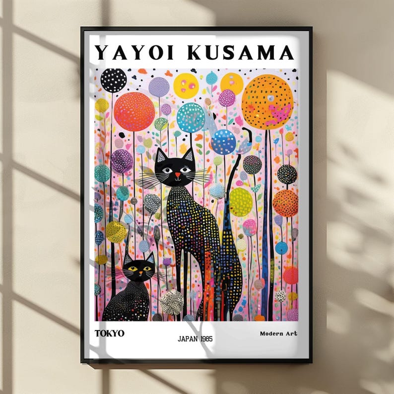 Yayoi Kusama Print, Japanese Art, Yayoi Kusama Poster, Whimsical ...