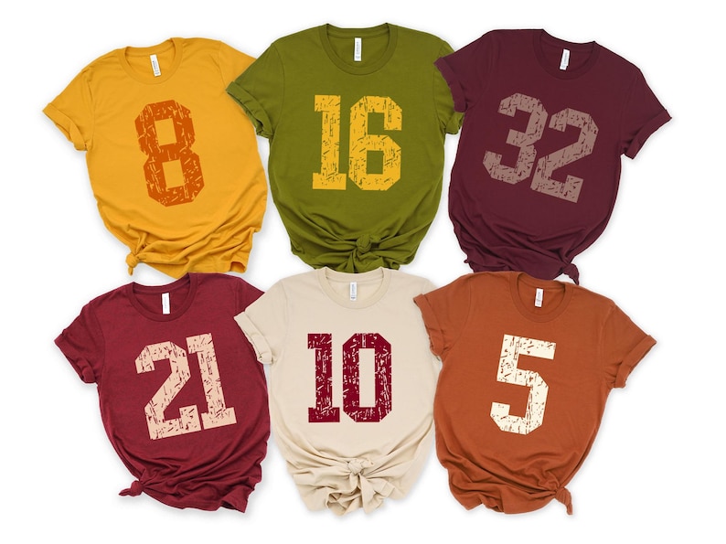 Custom Number Shirt,personalized Sports Number Shirt,football Number ...