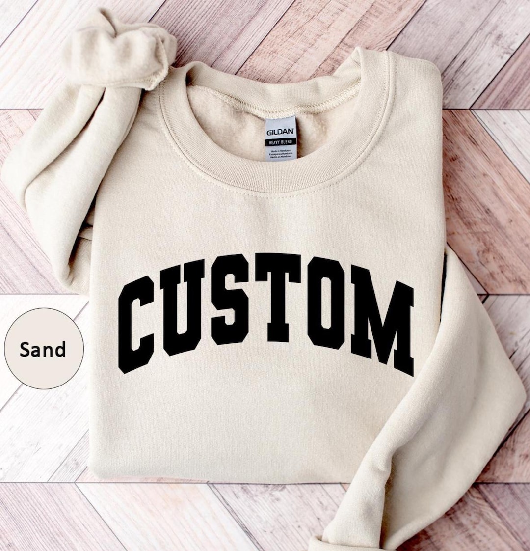 College Letter Sweatshirt,custom State Sweatshirt,custom College Text ...