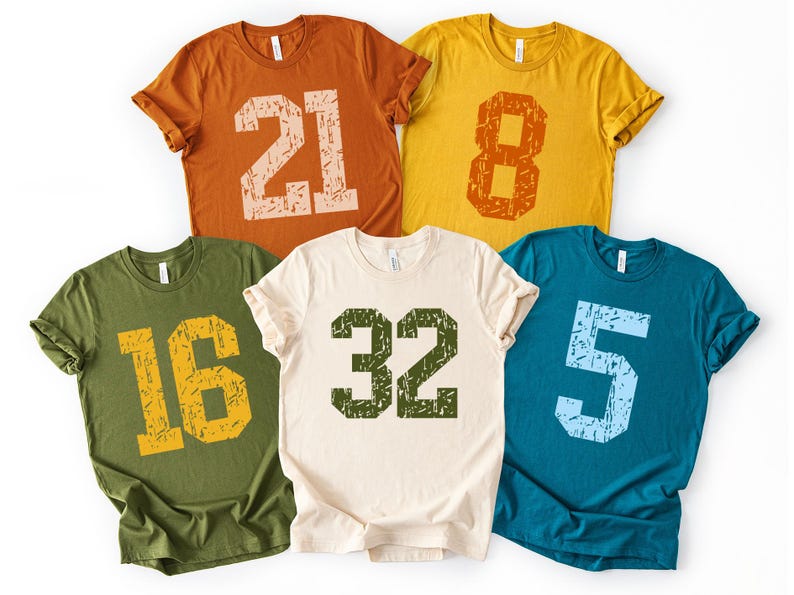 Custom Number Shirt,personalized Sports Number Shirt,football Number ...