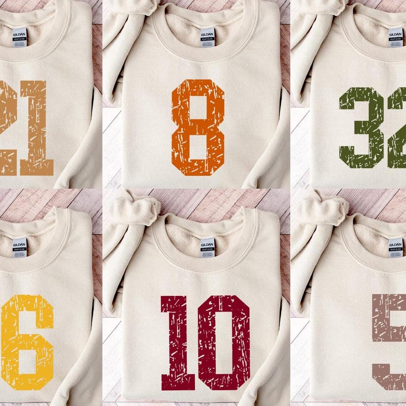 Sports Shirt With Large Number - Etsy