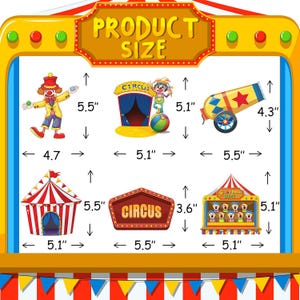 40 Pcs Circus Cutouts for Kids' Party - Carnival Photo Prop - Circus ...