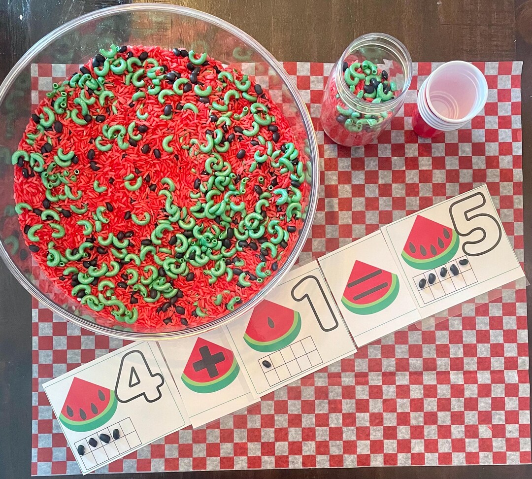Watermelon Math Counting & Addition Cards 1-10 Ten Frame + Watermelon ...