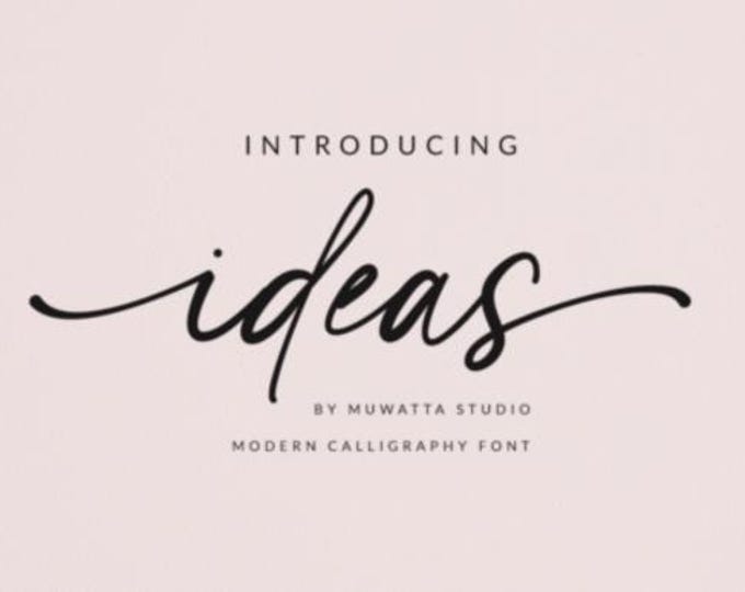 Ideal Font, SVG, Digital Font, Commercial Use, Handwritten, Feminine ...