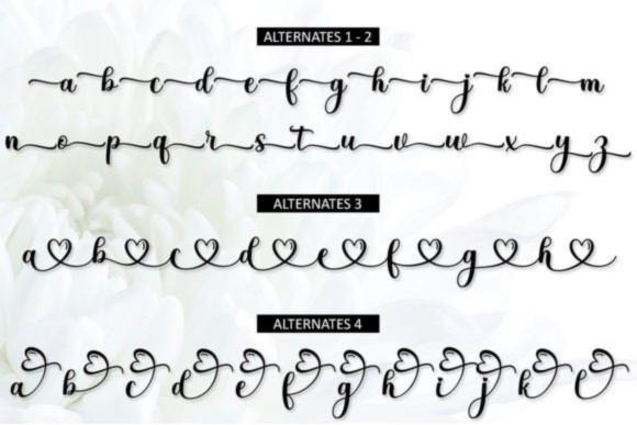 Romantic Font, Heart Font, Font With Tails, Font for Cricut, Boho Font ...