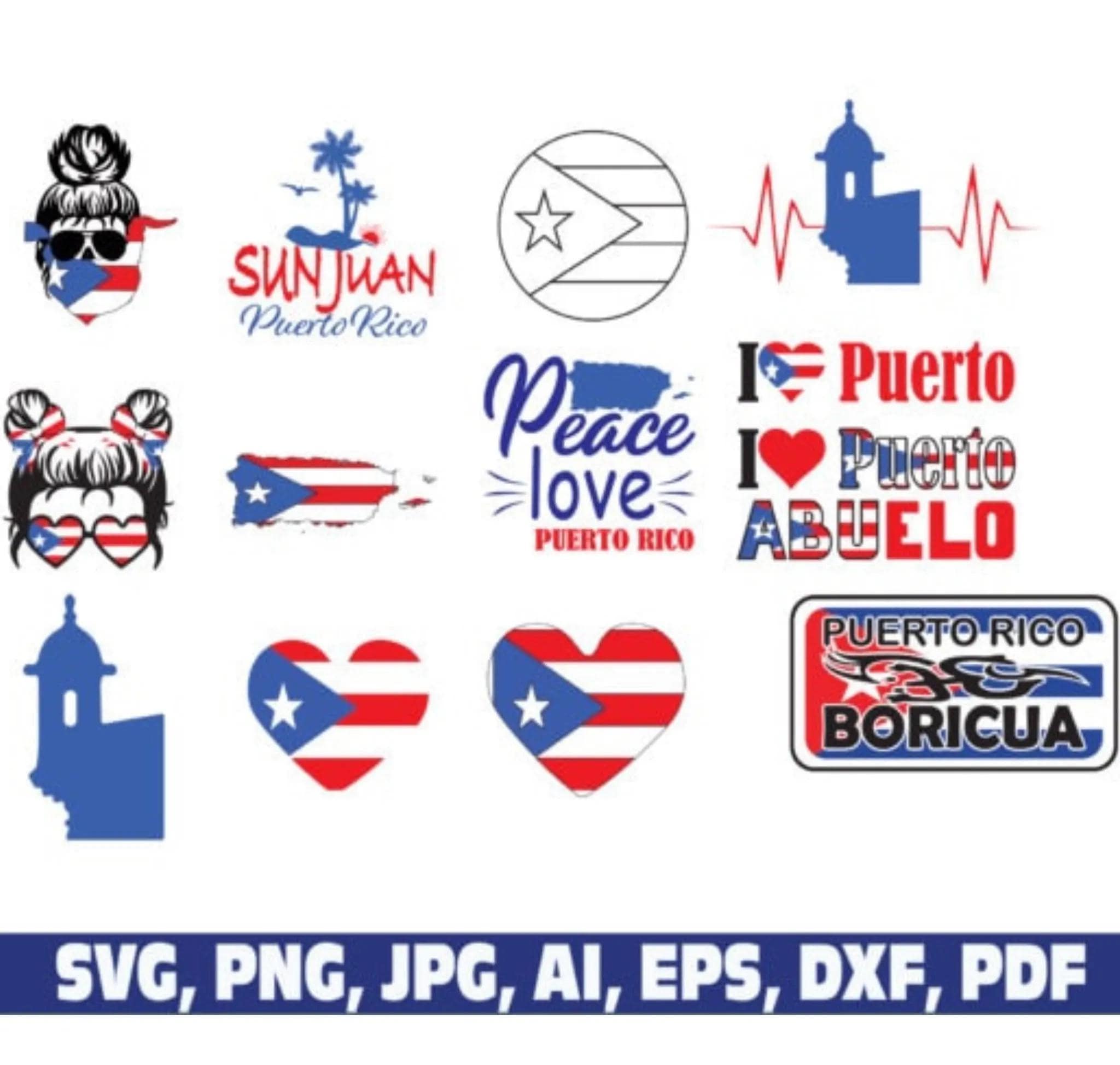 Puerto Rico Svg, Puerto Rico Flag Svg, Puerto Rico Flag, Puerto Rican ...