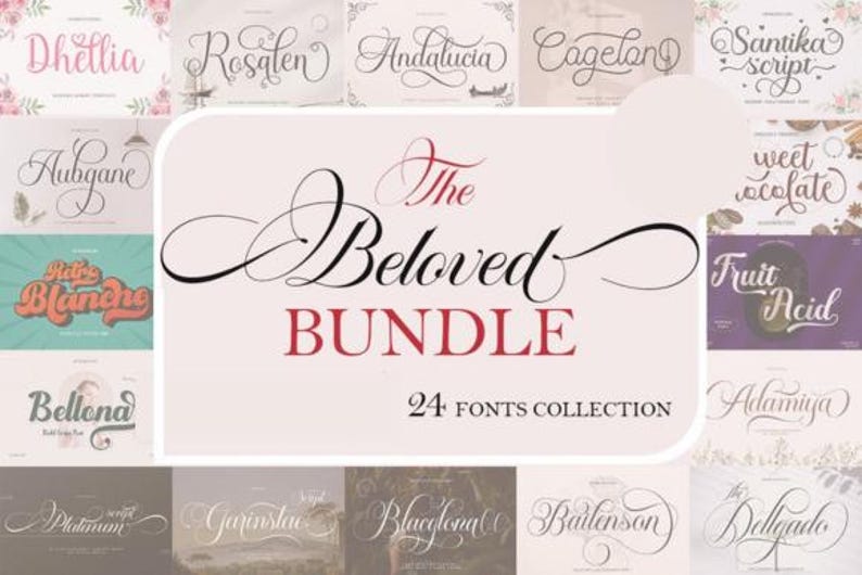 Font - Font Bundle, Spring Font, Cricut, Wedding Font, Script Font ...