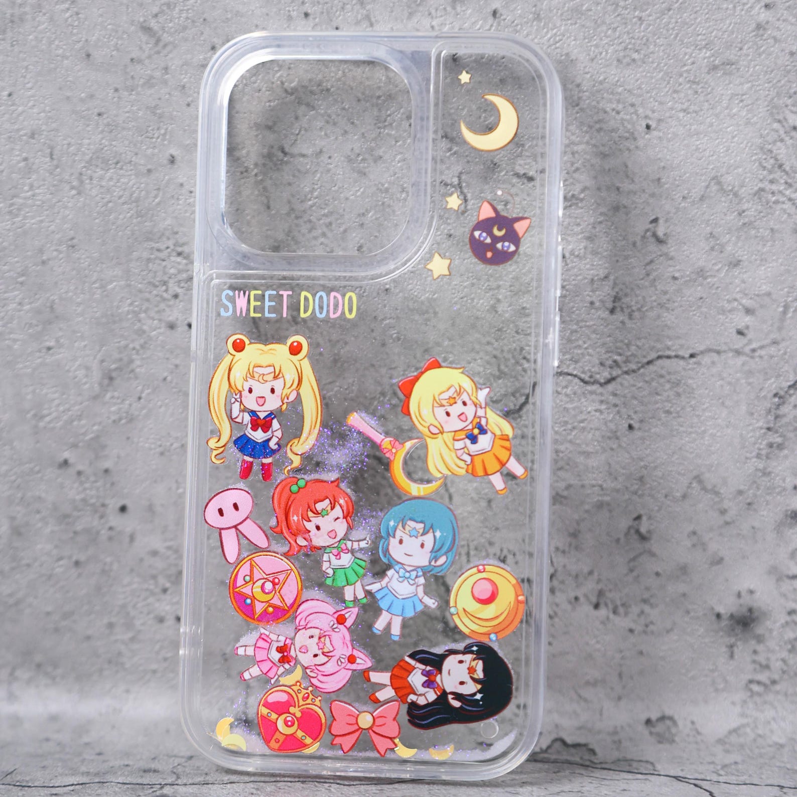 Sailor Moon Inspired Glitter Liquid Sand iPhone Case Sparkly Kawaii ...