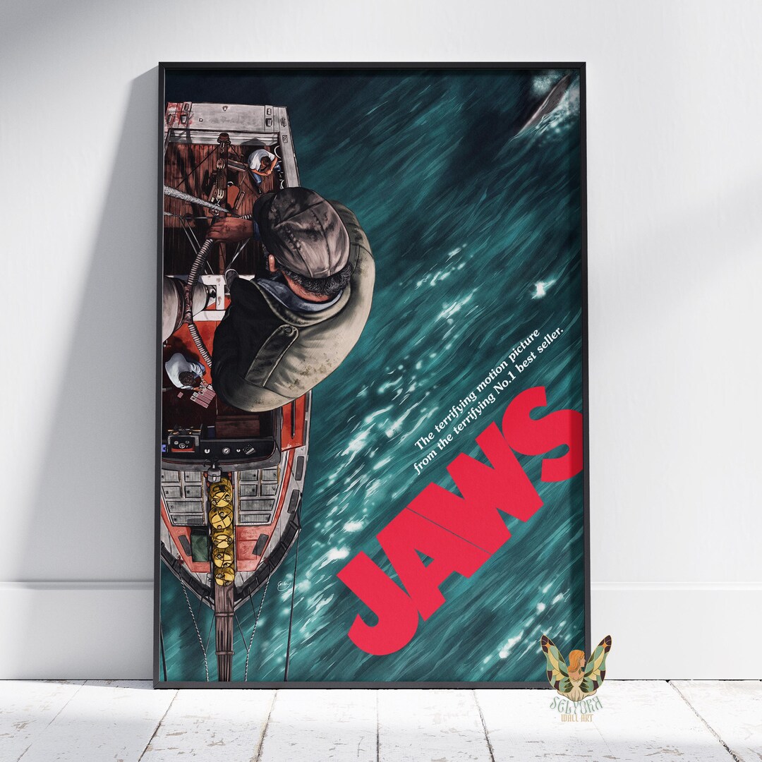 Jaws Poster | Steven Spielberg Wall Art | Unframed Canvas Print | Gift ...