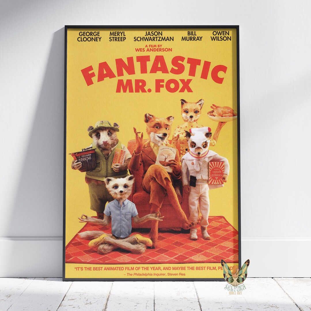 Fantastic Mr. Fox Poster | Mrs. Fox Wall Art | Unframed Canvas Print ...