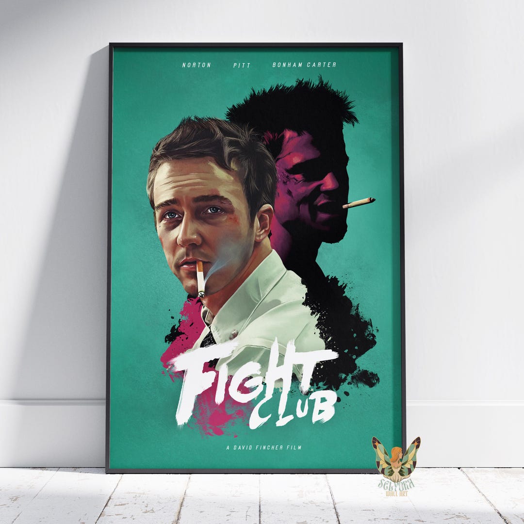 Fight Club Poster | Tyler Durden Wall Art | Unframed Canvas Print ...