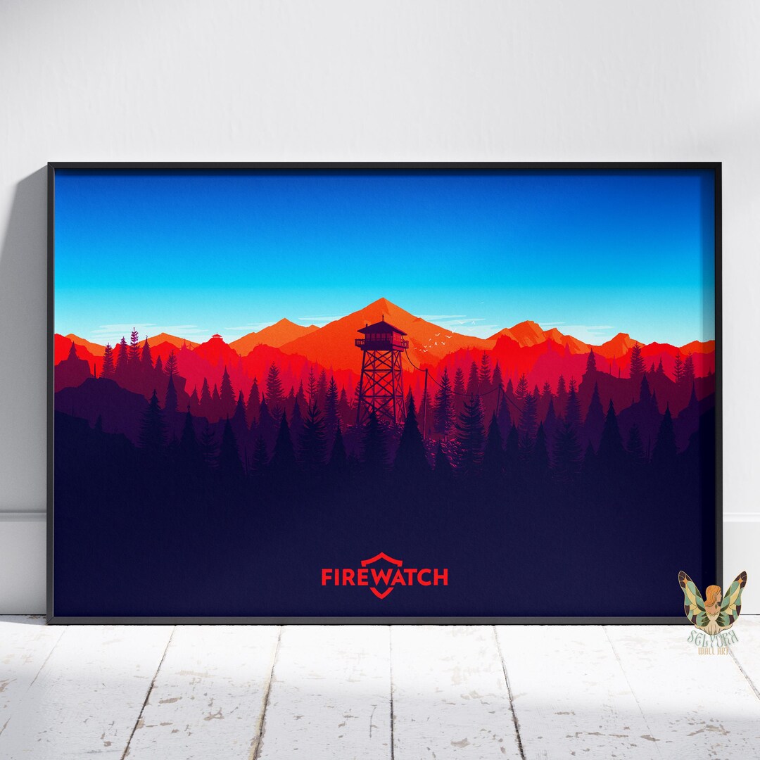 Firewatch Poster | Adventure Game Wall Art | Unframed Canvas Print ...