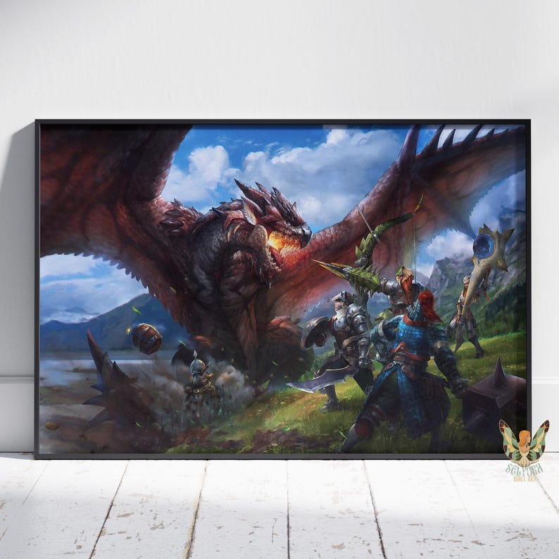 Monster Hunter World Poster | Monster Hunters Wall Art | Unframed ...