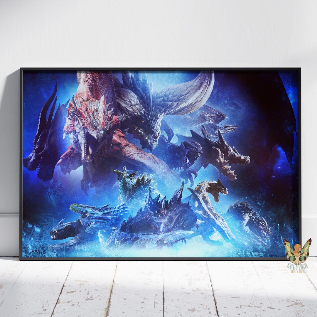 Monster Hunter World Poster | Monster Hunters Wall Art | Unframed ...