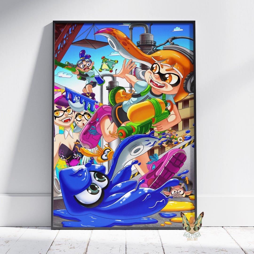 Splatoon Poster | Splatlands Wall Art Poster | Unframed Canvas Print ...
