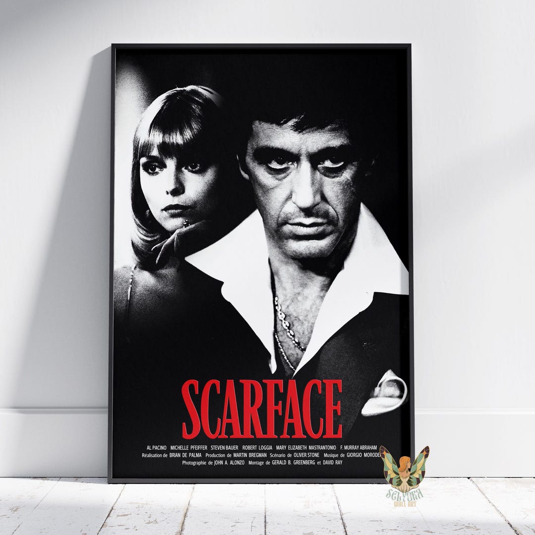 Scarface Poster | Tony Montana Wall Art | Unframed Canvas Print | Gift ...