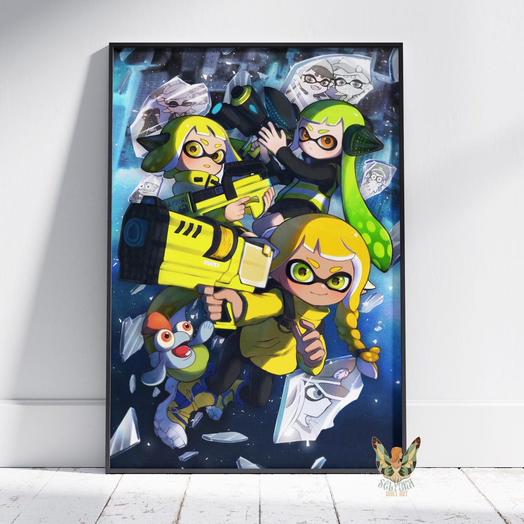 Splatoon Poster | Splatlands Wall Art Poster | Unframed Canvas Print ...