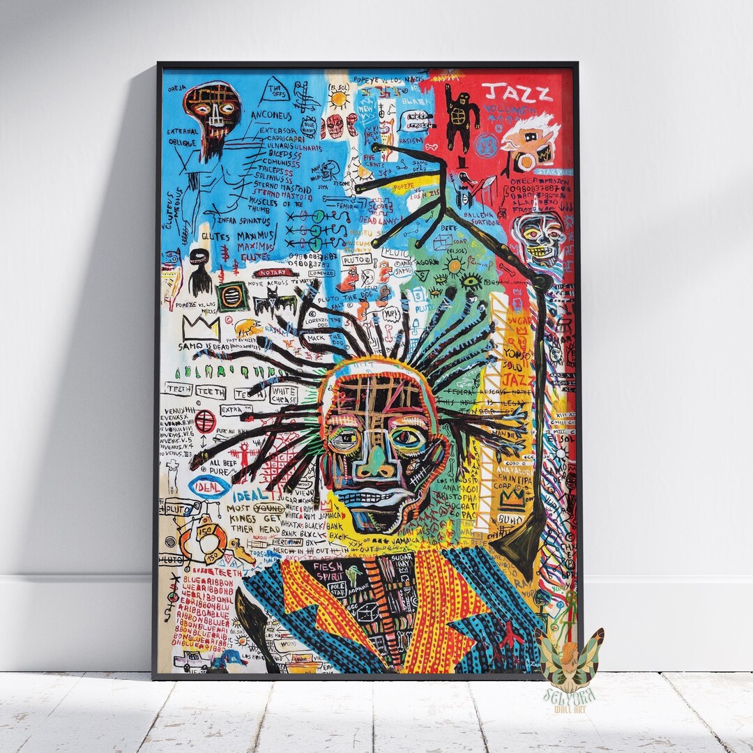 Jean-michel Basquiat Graffiti Poster | Urban Art Wall Art | Unframed ...