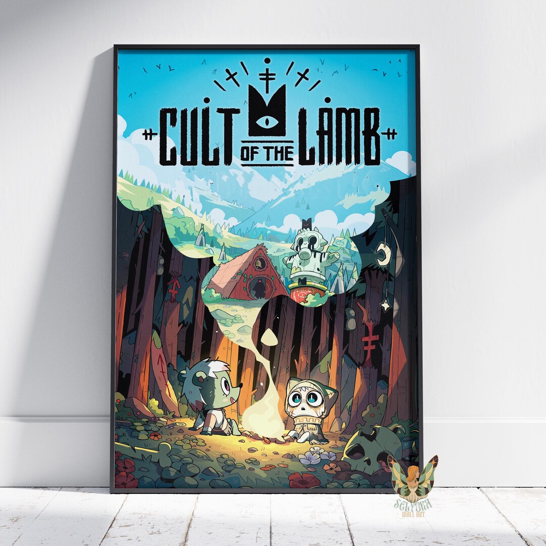 Cult of the Lamb Poster | the Lamb Wall Art | Unframed Canvas Print ...