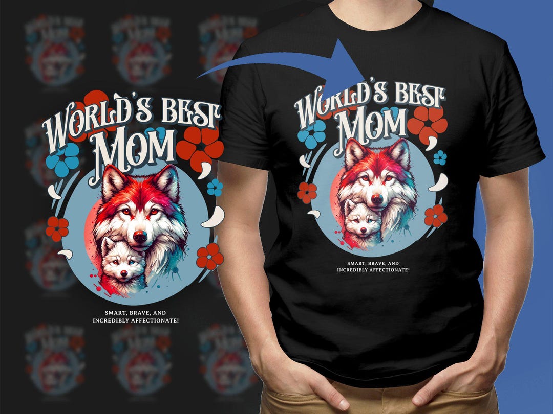 World's Best Mom Wolf Art Print, Digital Download, Mother's Day Gift ...