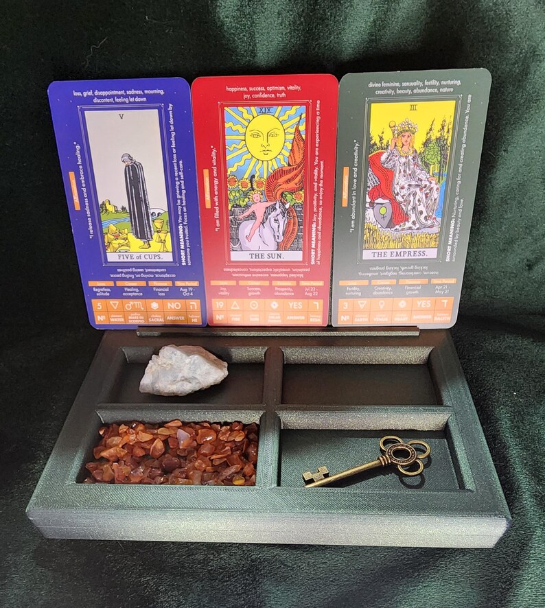 3D Printed Pentacle Altar Tray | Gothic Cards, Crystals, Candles ...