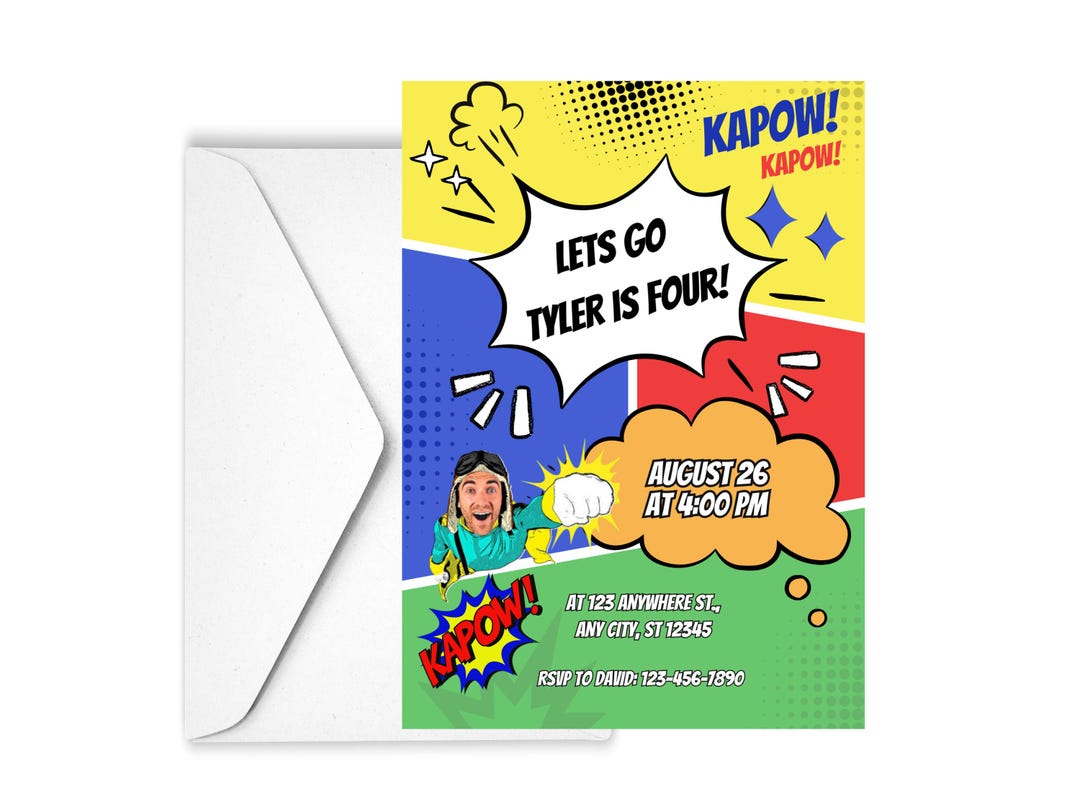 Danny Go Inspired Birthday Party Invite Birthday Invitation Digital ...