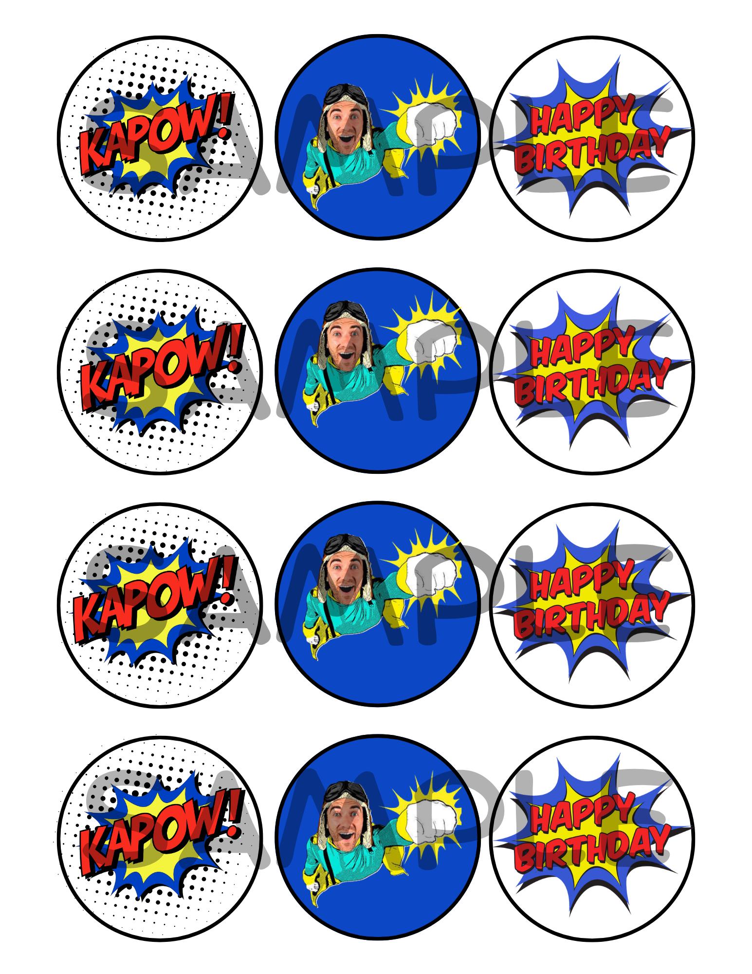 Danny Go Inspired Birthday Party Birthday Cupcake Topper Digital ...