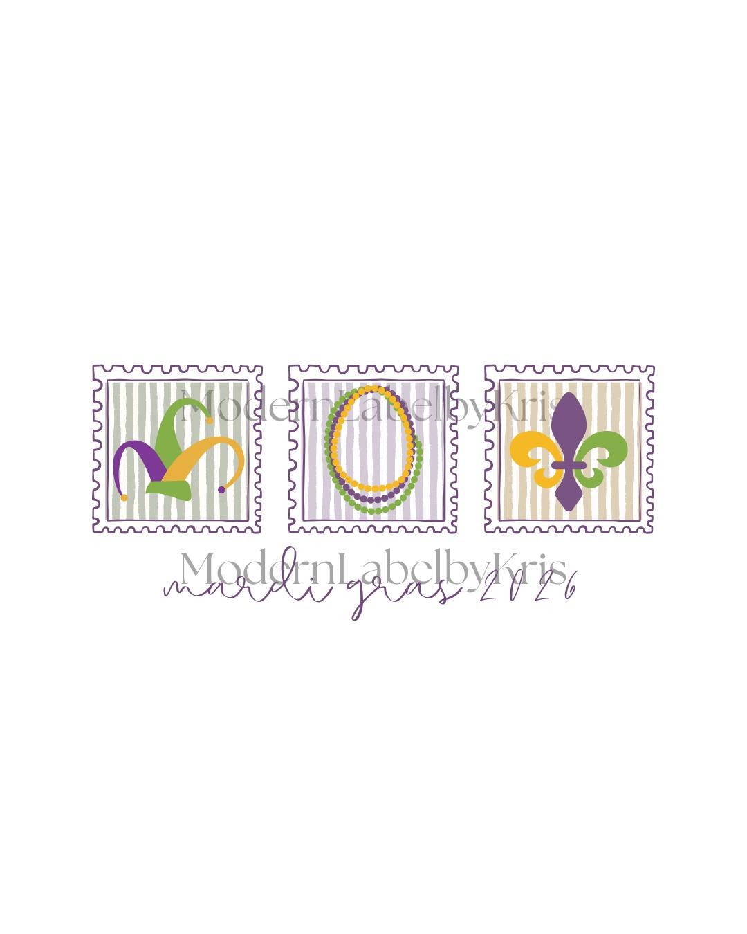 Mardi Gras 2026 Stamps - Etsy
