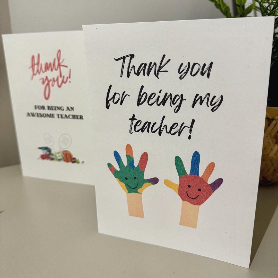 Teacher Appreciation Printable Cards - Etsy