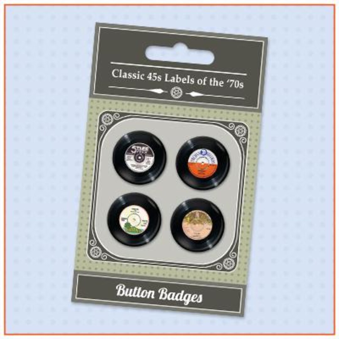 CLASSIC 45s LABELS of the '70s 4 X Button Badges Pack - Etsy