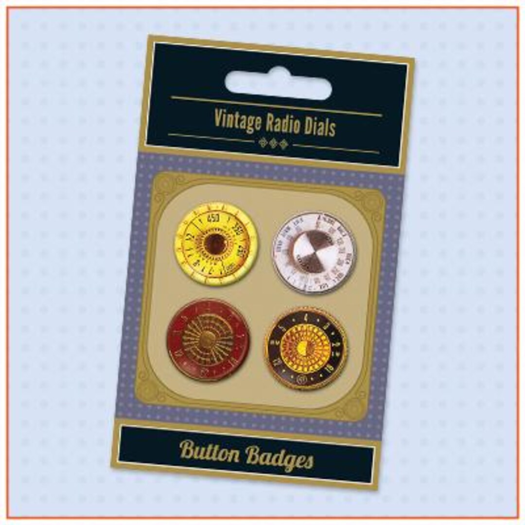 VINTAGE RADIO DIALS 4 X Button Badges Pack - Etsy