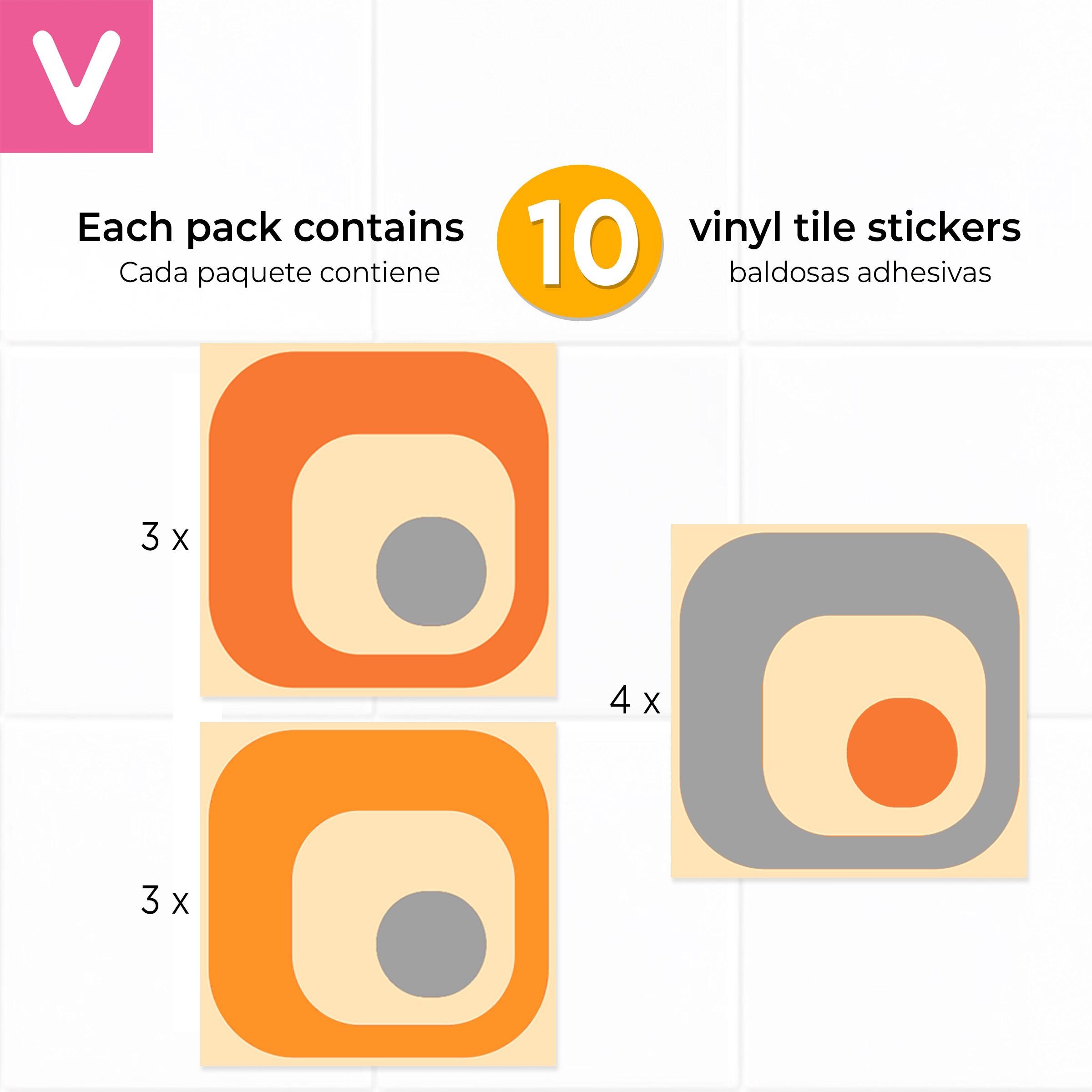 Pop Cells Tile Stickers, Wall Tile Decal, Peel and Stick Vinyl Tile ...