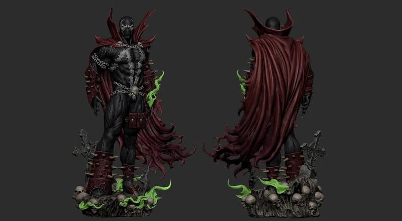 Spawn - Al Simmons STL Model – the Hellspawn Risess! Scale1-4, 1-6 , 1-9, 1-12-presupport, 1-12 ...