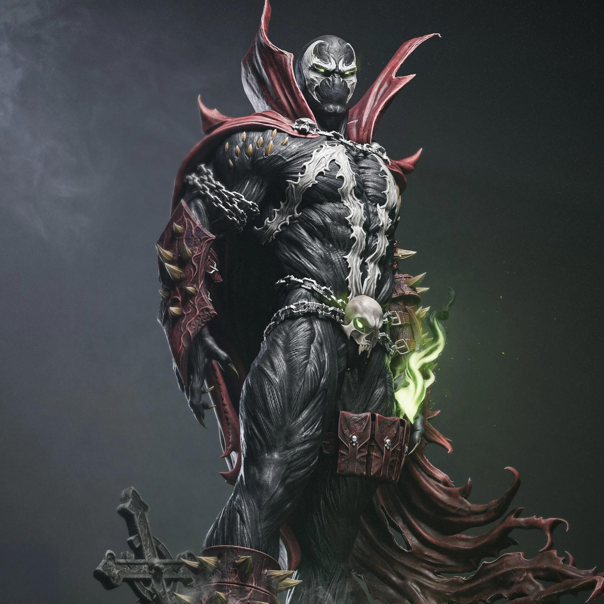Spawn - Al Simmons STL Model – the Hellspawn Risess! Scale1-4, 1-6 , 1-9, 1-12-presupport, 1-12 ...