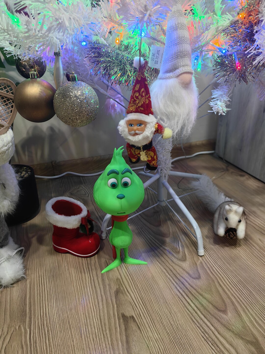 Grinch DIY Assembly Kit | Large 3D Printed Figure | 12-inch Christmas ...