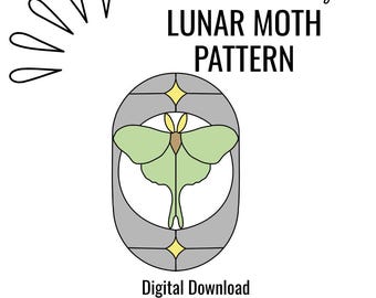 Luna Moth Stained Glass Pattern - Etsy
