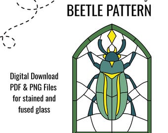 Beetle Stained Glass Pattern Download - Etsy