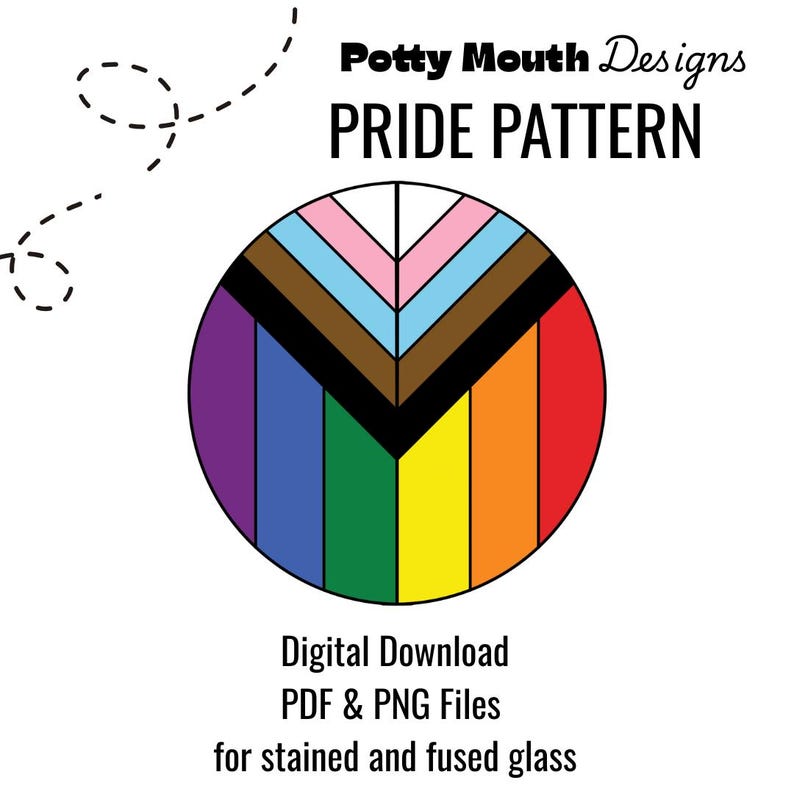 Stained Glass Pride Flag, Stained Glass Gay Pride Pattern, Digital ...