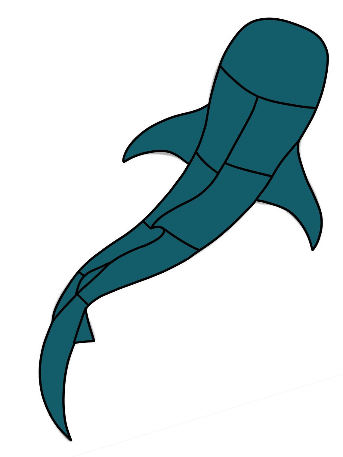 Stained Glass Whale Shark Stained Glass Pattern, Digital Download, PDF ...