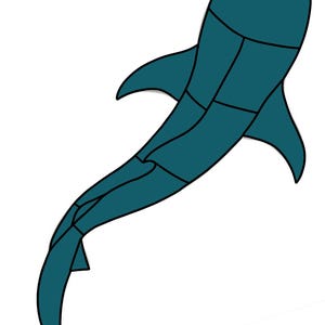 Stained Glass Whale Shark Stained Glass Pattern, Digital Download, PDF ...